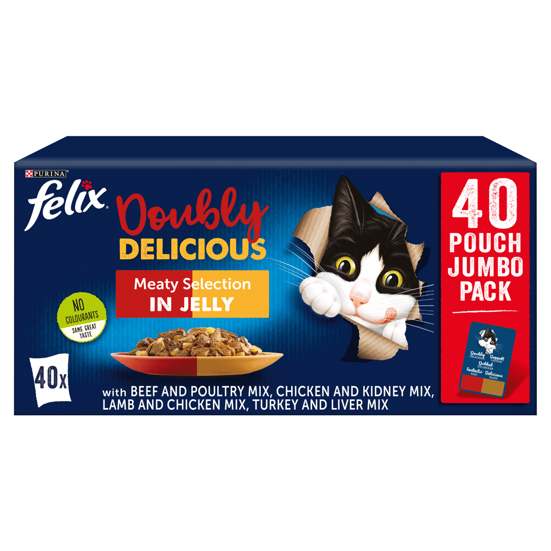 FELIX® Doubly Delicious Meaty Selection Wet Cat Food | Purina