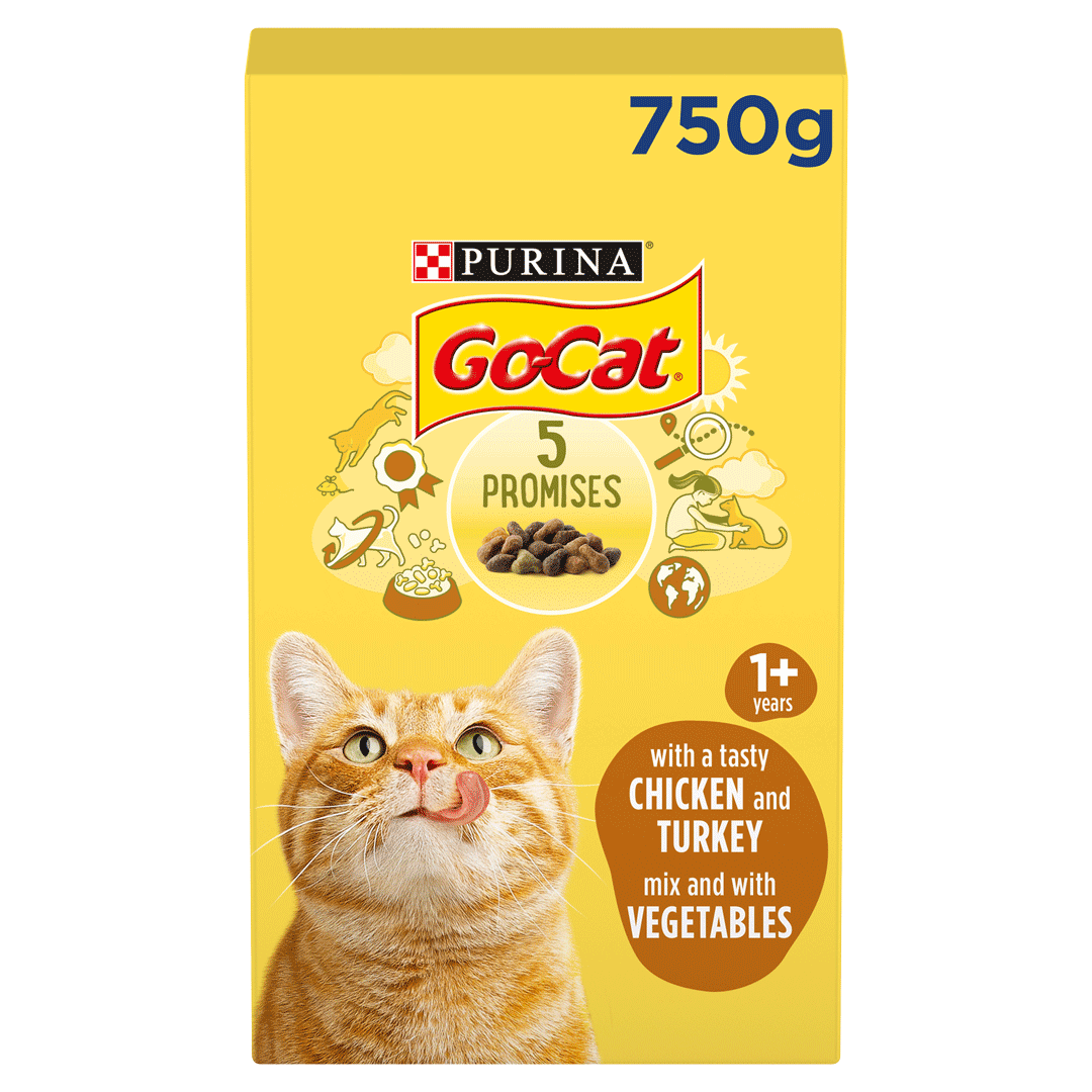 GO-CAT® Chicken & Turkey Dry Cat Food | Purina
