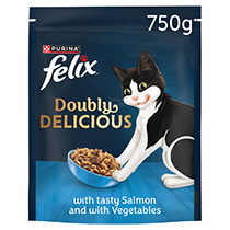 FELIX® Doubly Delicious Salmon & Vegetables Dry Cat Food | Purina