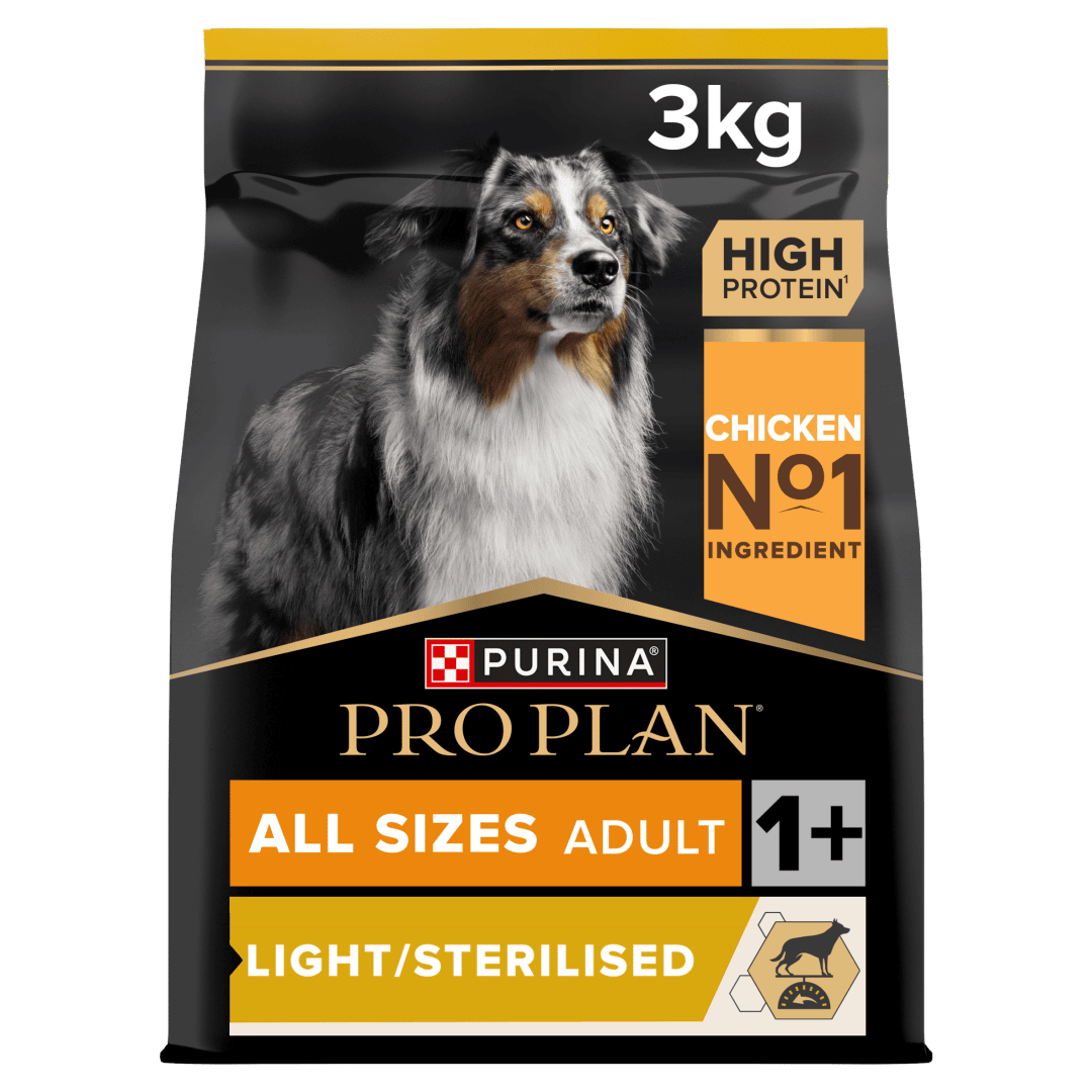 PRO PLAN Light/Sterilised Chicken Dry Dog Food | Purina UK