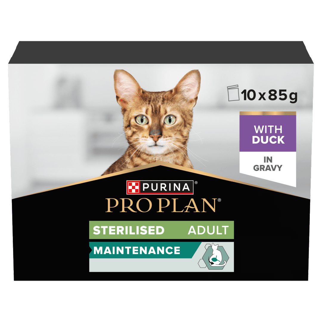 PRO PLAN® Sterilised Duck in Gravy Wet Cat Food | Purina UK